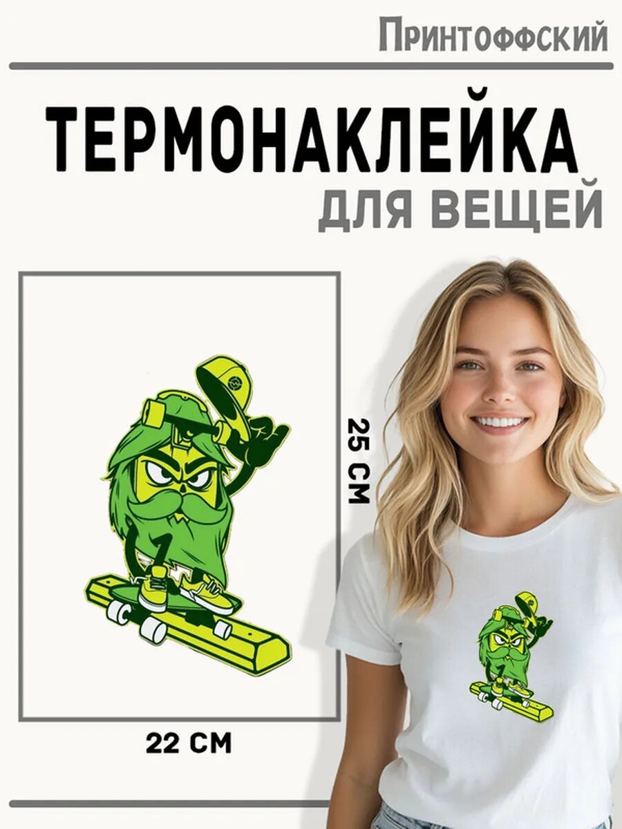Термонаклейка для одежды и аксессуаров DTF-печать Скейтер — фото 1