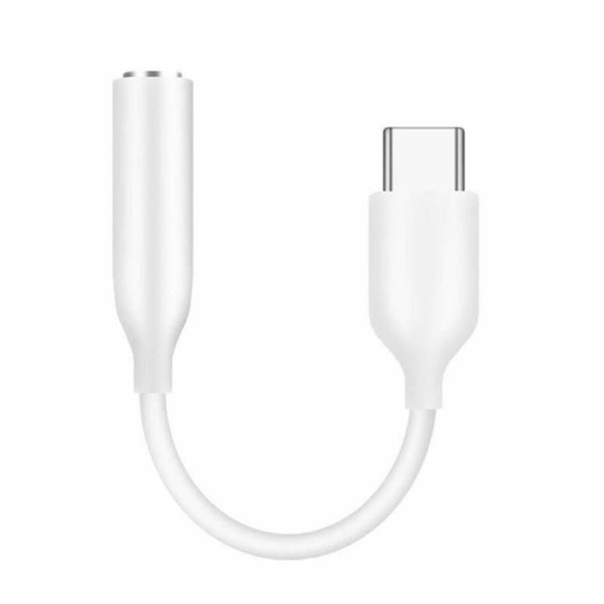 USB C на 3,5 мм Jack Aux адаптер Type-C цифровой аудиокабель Наушники Аксессуары Белый