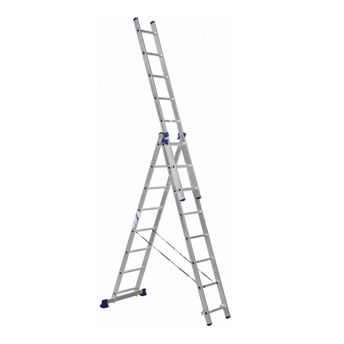 Лестница строительная Алюмет Серия H3 5308 алюминиевая, трехсекционная