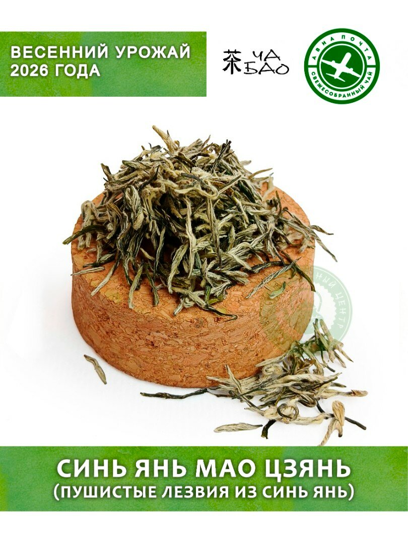 Чай зелёный, урожай 2026 - Синь Янь Мао Цзянь (Пушистые Лезвия из Синь Янь), Авиа, 20 гр.