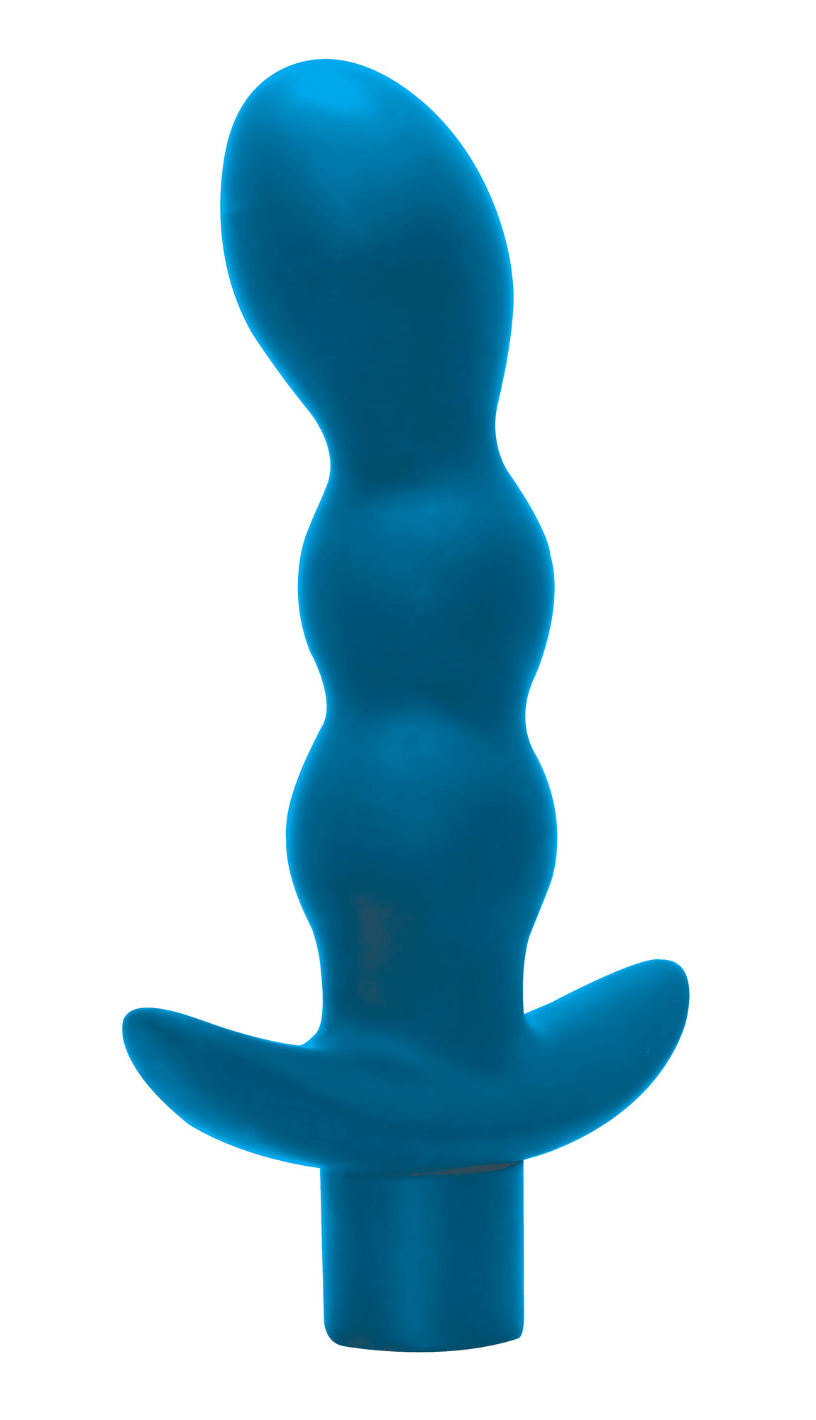 Анальная пробка с вибрацией "Naughty Aquamarine" из мягкого силикона, синяя, эргономичная форма и комфорт