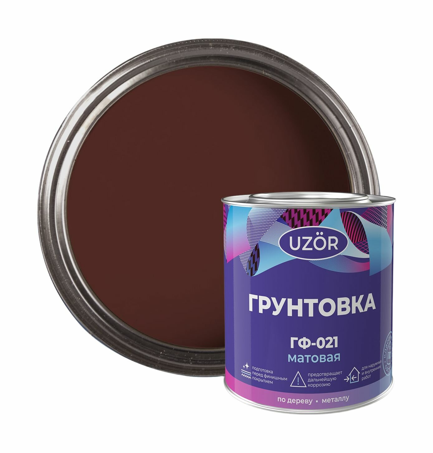 Грунтовка ГФ-021 "Узор" красно-коричневая 2,7кг
