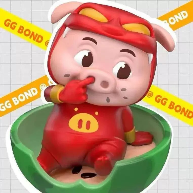 Оригинальная фигурка Mr. Man Pigman Happy Bean Series в слепой упаковке, милая декоративная игрушка, подарок 【Pigman