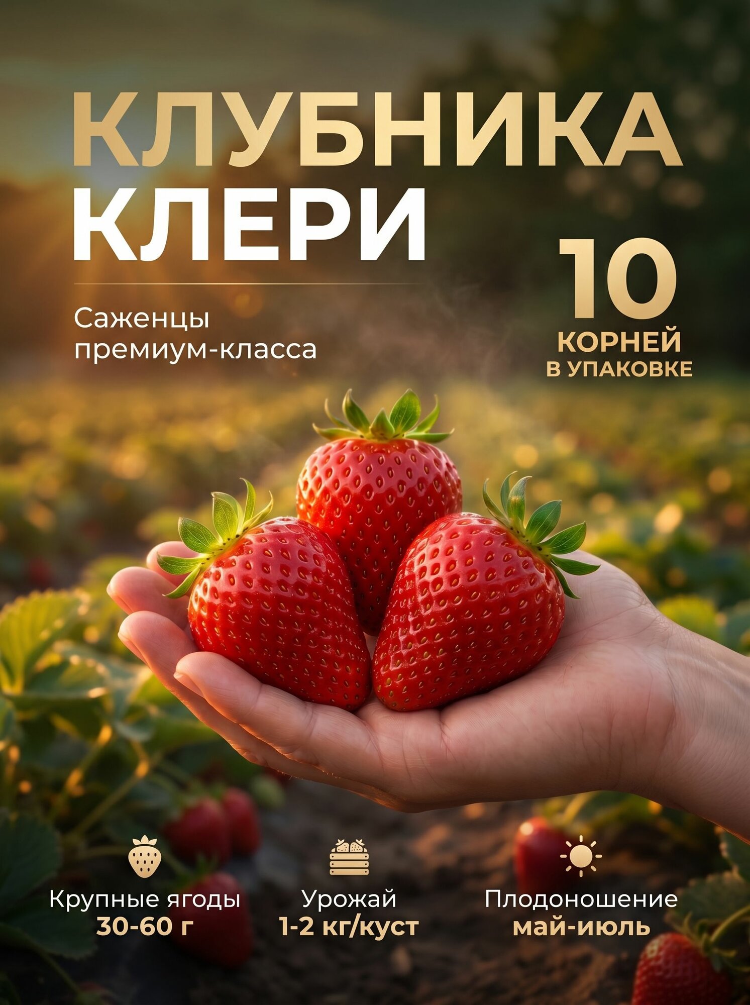 Саженцы клубники Клери 10-шт