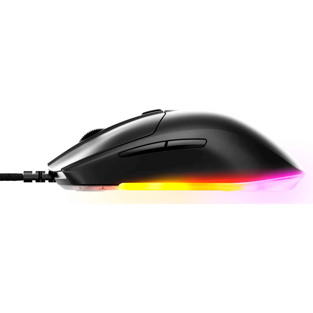 Мышь SteelSeries "Rival 3", для правой руки, подсветка, проводная, черный — фото 1