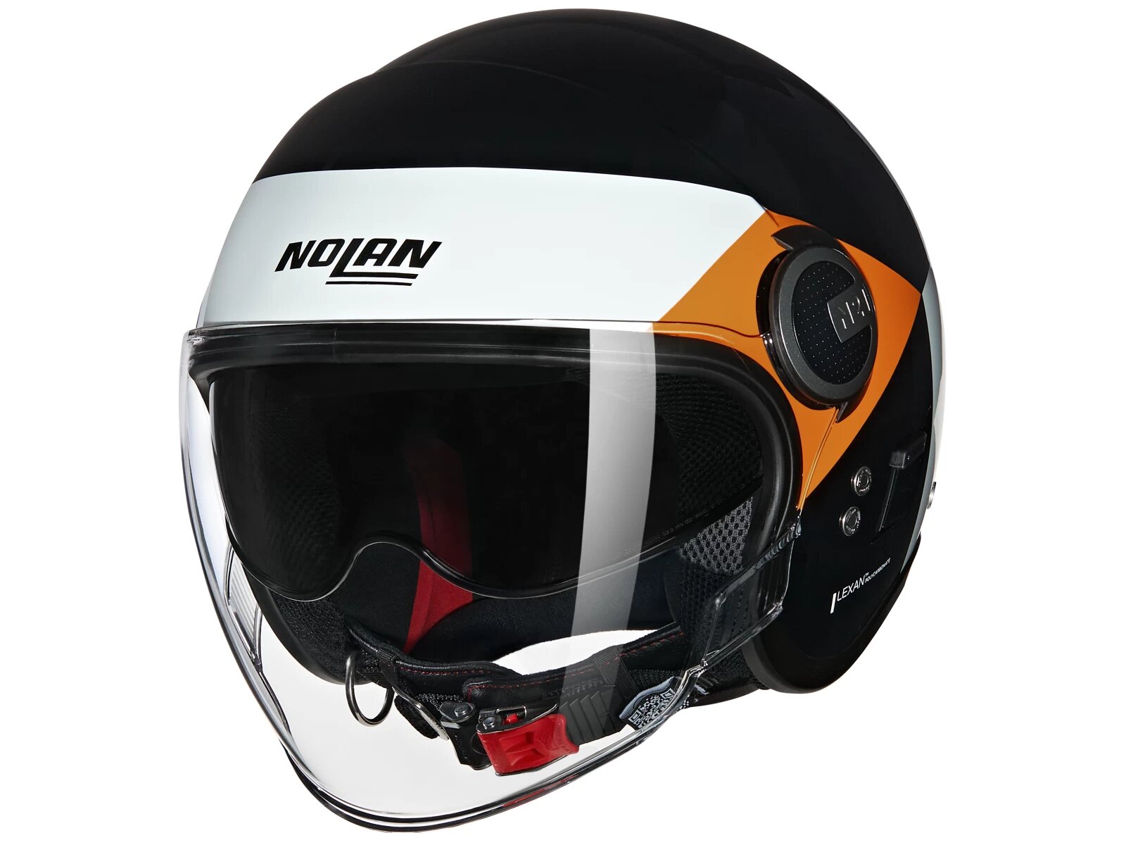 Мотошлем NOLAN N21 VISOR Bianco/Nero/Arancione Glossy 346, размер L