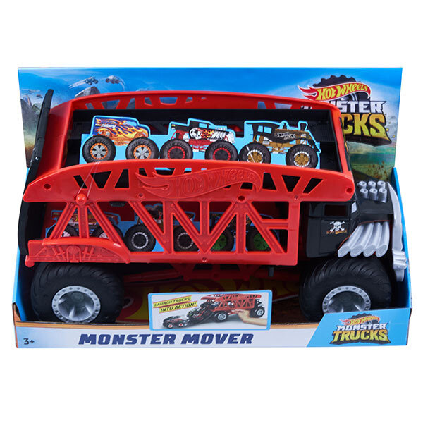 Автовоз Hot Wheels Monster Mover FYK13 1:64, красный/черный