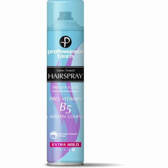 Лак для волос Professional Touch B5&Keratin Complex, экстрасильная фиксация, 265 мл
