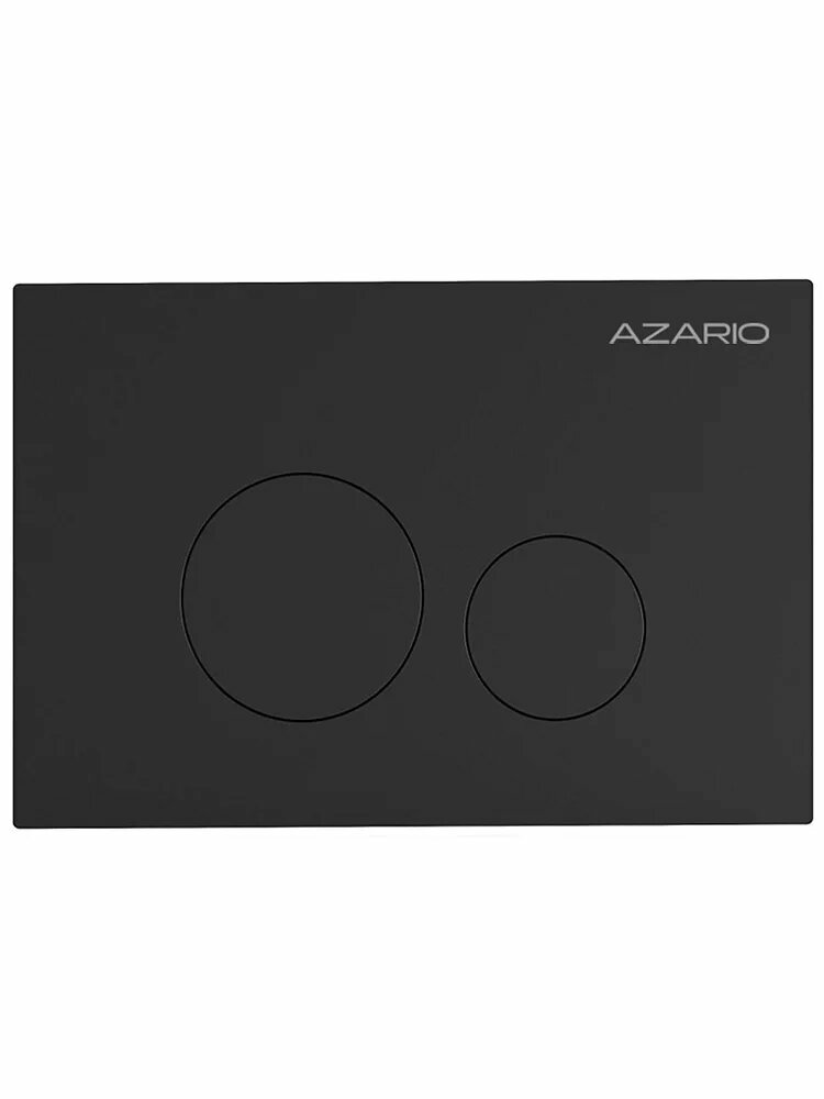Кнопка смыва для унитаза AZARIO NEW-TS AZ-SS-002-B черная, матовая, кнопка для инсталляции, из нержавеющей стали, двойной смыв
