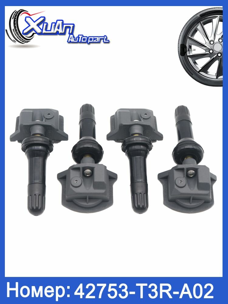 42753-T3R-A02 TPMS Датчик давления шины 433 МГц Подходит для HONDA Integra lingxi L Odyssey, ACURA ILX MDX RDX TLX, 42753-T3R-A01 42753-T3R-A03 42753-T3R-A04 42753T3RA01 42753T3RA02 42753T3RA03