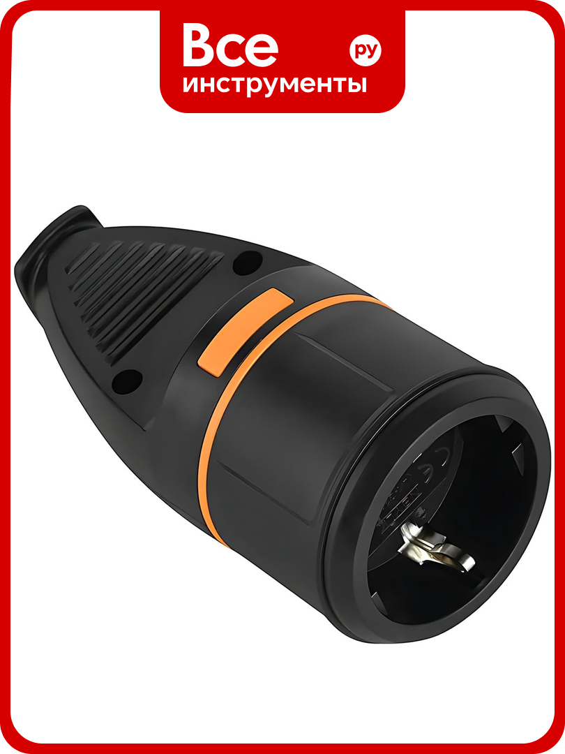 Розетка Electraline ELECTRALOCK IP20, 16А, черная 71935