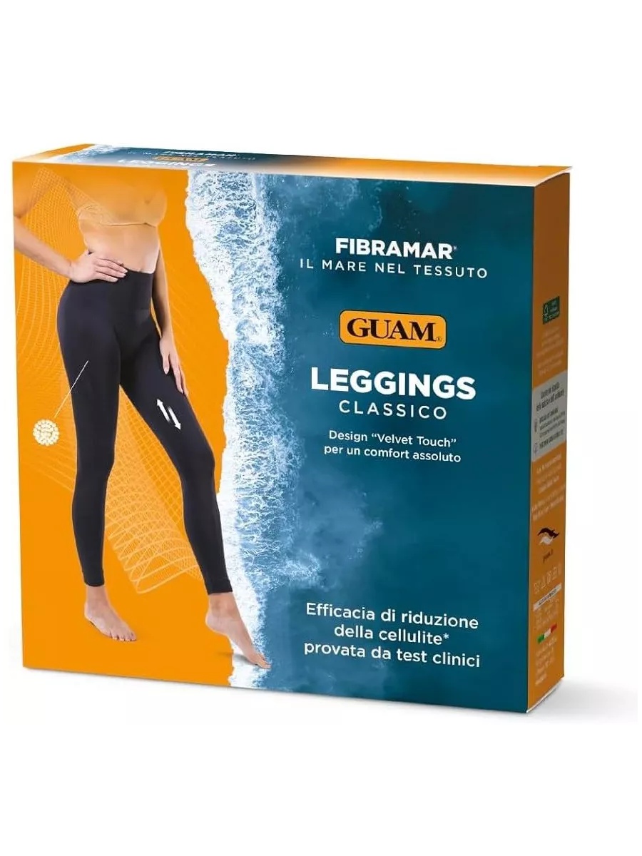 Легинсы для занятий спортом классические Guam Fibramar Snellente Girovita, цвет черный, L-XL