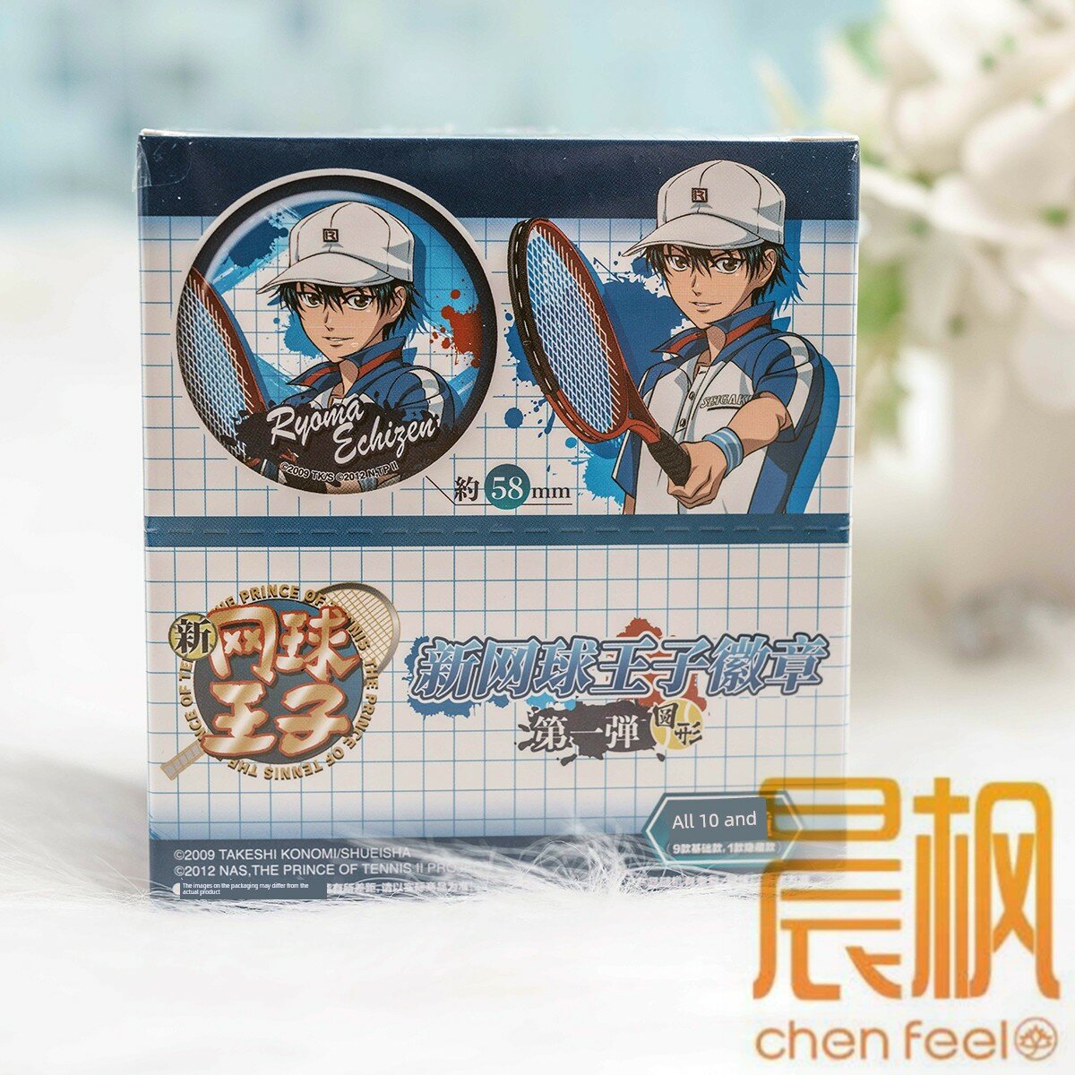 Оригинальная новая коллекционная фигурка Yiqi Tennis Prince Double Flash Badge Blind Box Echizen Ryoma Случайно