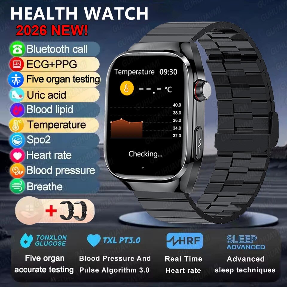 Умные часы Health Watch 2026 Black Steel B 2A