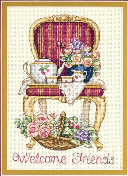 Набор для вышивки крестом Classic Desing "Добро пожаловать", 4370, 12 см х 18 см