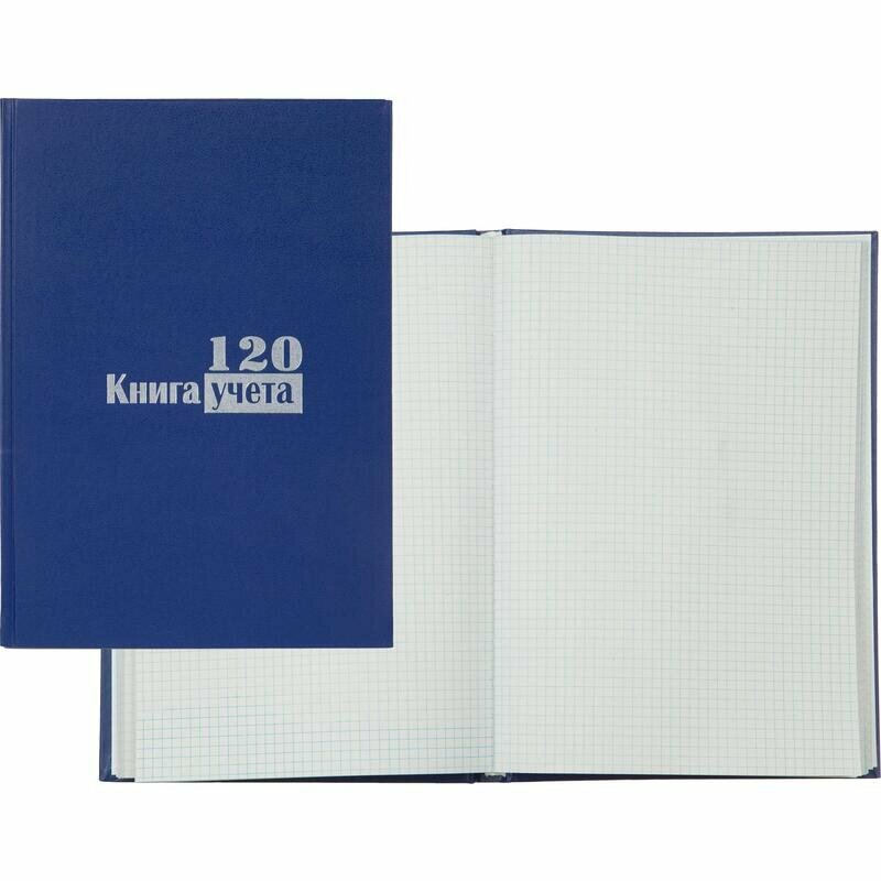 Книга учета Выбор есть А4 120л клетка блок типограф бумвинил, 1941796
