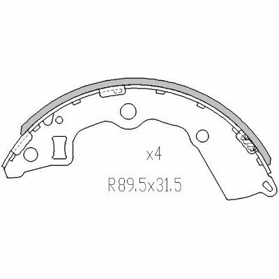 Колодки тормозные барабанные SAT ST-58350-07A00 Kia Picanto 03-11