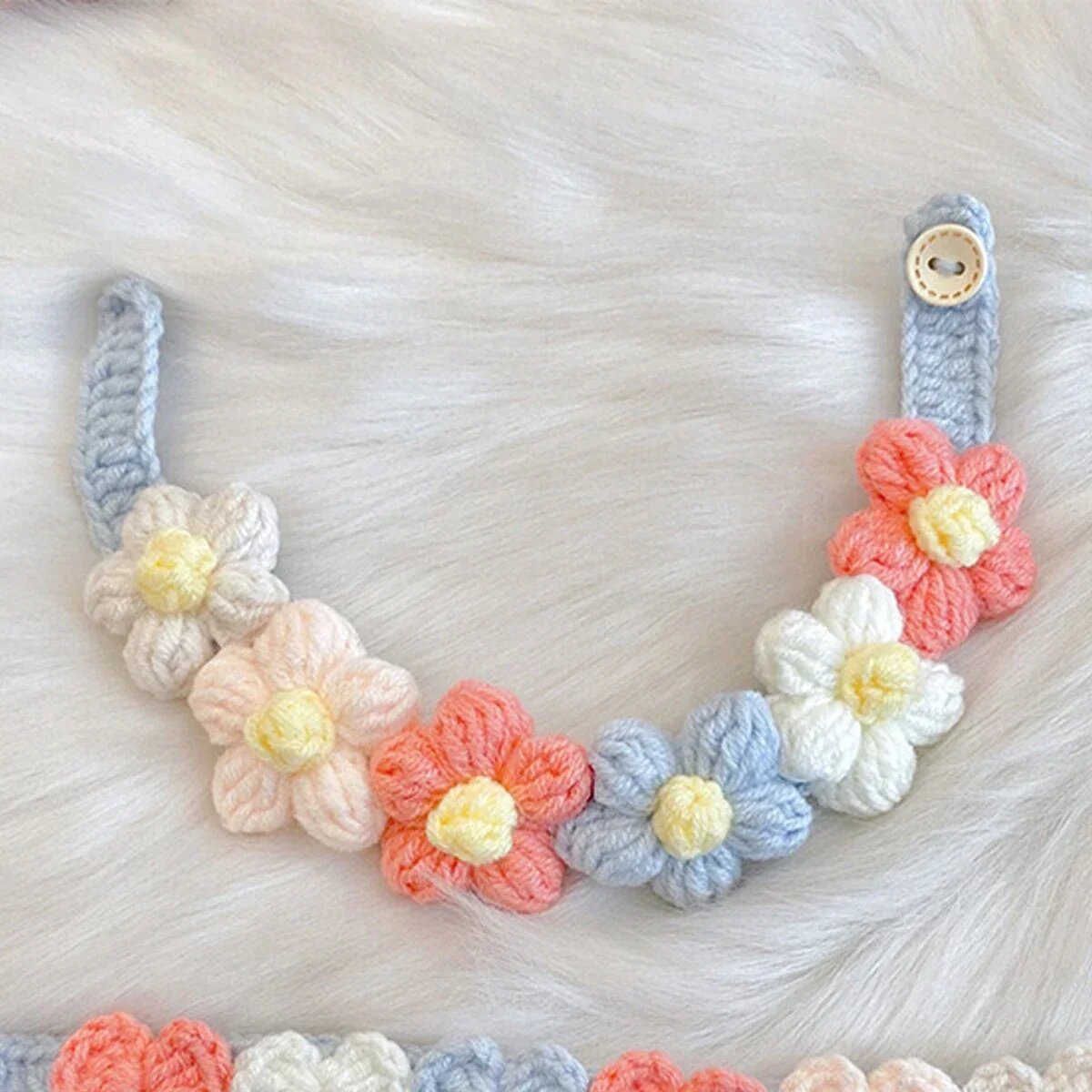 Хлопковый вязаный ошейник Ins Style C medium