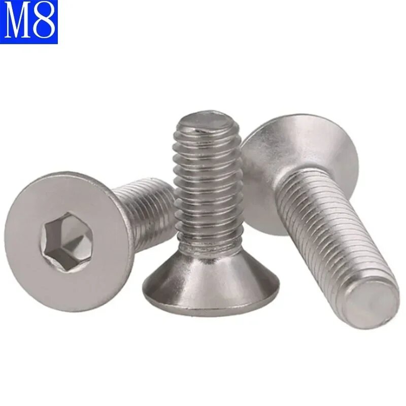 Винты ZHUOWEILE M8 x 1,25 нержавеющая сталь DIN 7991 M8 x 30mm-10pcs
