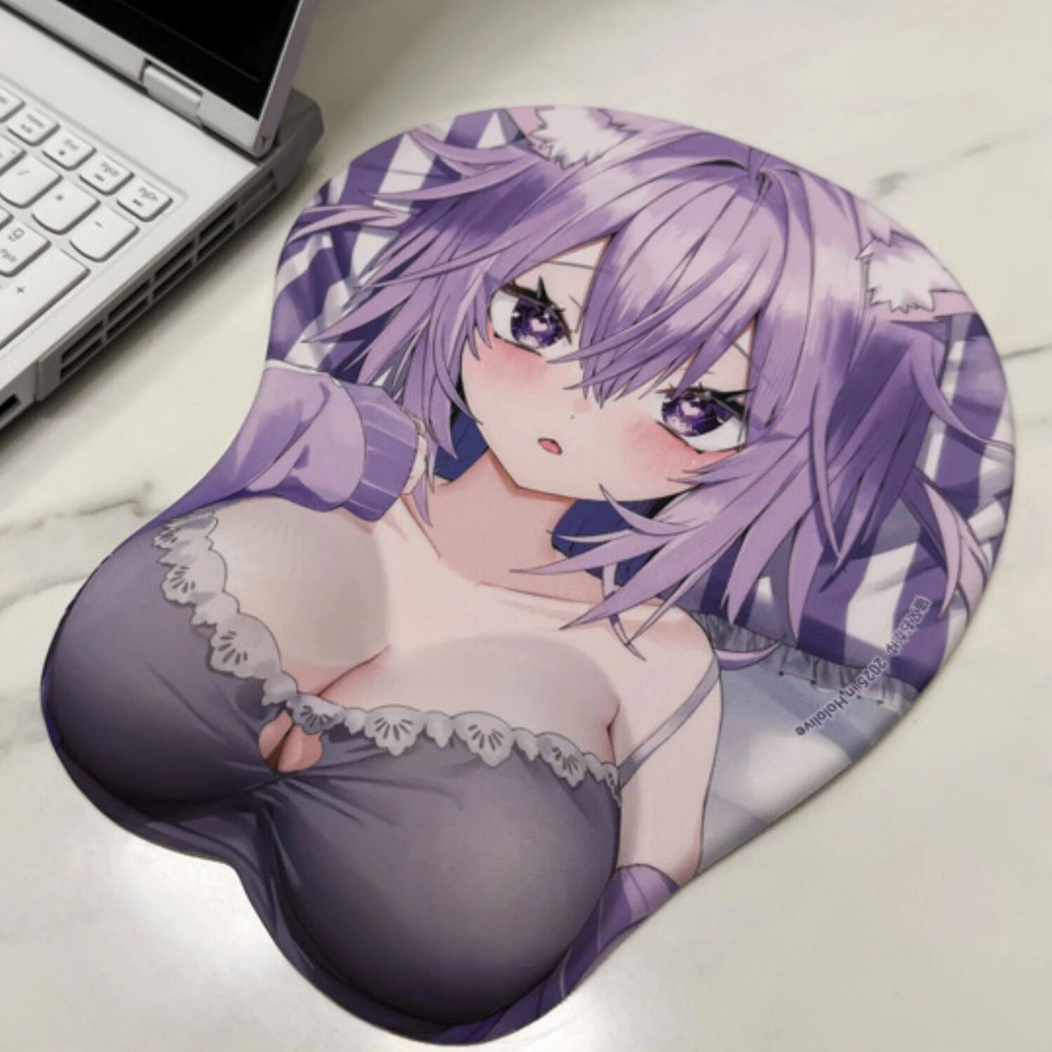 Силиконовый коврик для мыши DIY Hololive Nekomata Okayu, 3D коврик для мыши с виртуальным идолом, объемный силиконовый браслет, подарок-игрушка