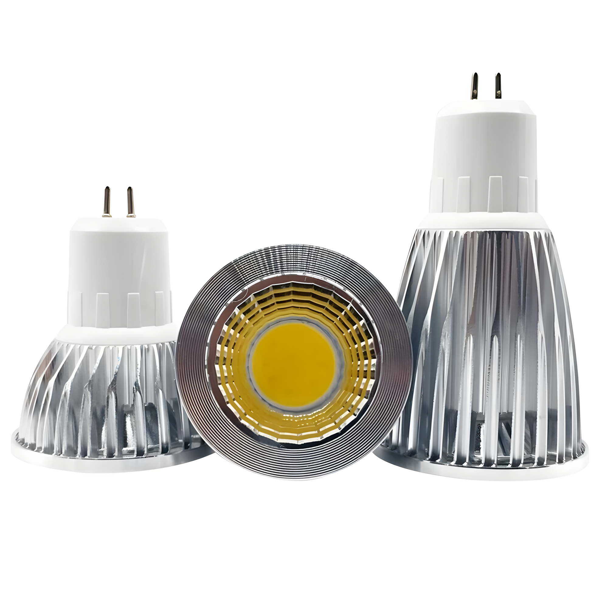 AC90-260V Алюминиевый светодиодный прожектор COB, супер яркие лампы, энергосберегающие,6,15,3000, GU5.3, Теплый белый
