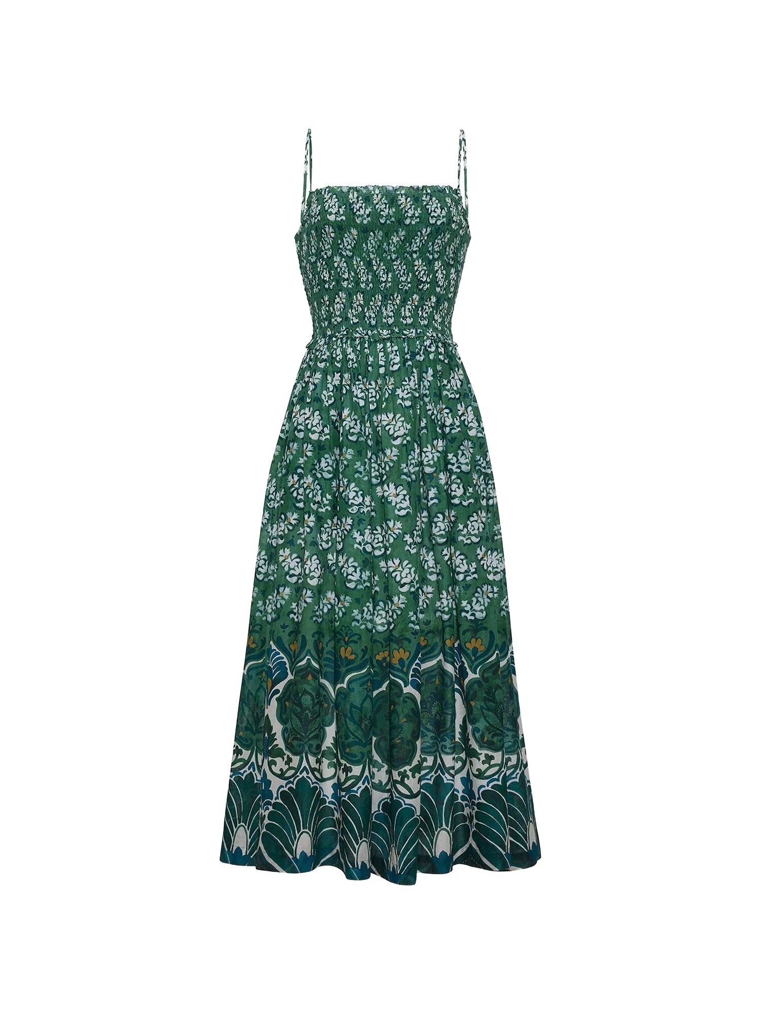 Платье Carmen floral-print smocked midi dress