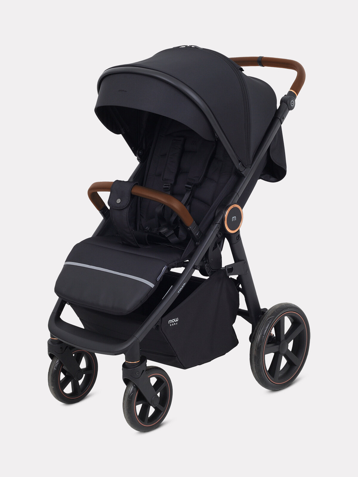 Коляска детская прогулочная всесезонная MOWBaby TRAIL MB090 Black 2025