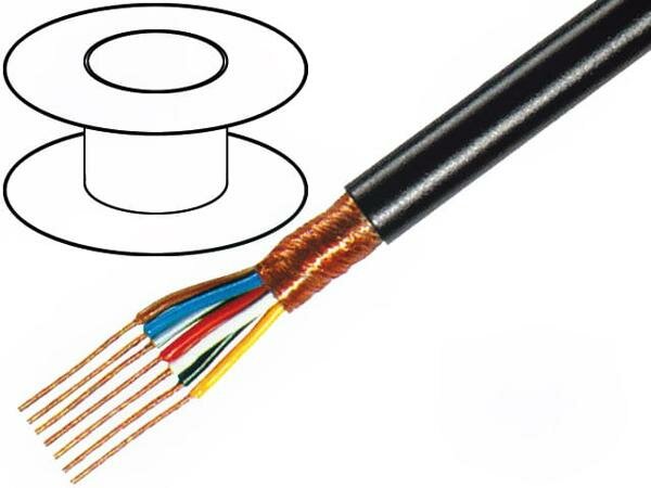 Кабель микрофонный TASKER C182, многожильный 7 жил x0,25мм2, кратно 1м.