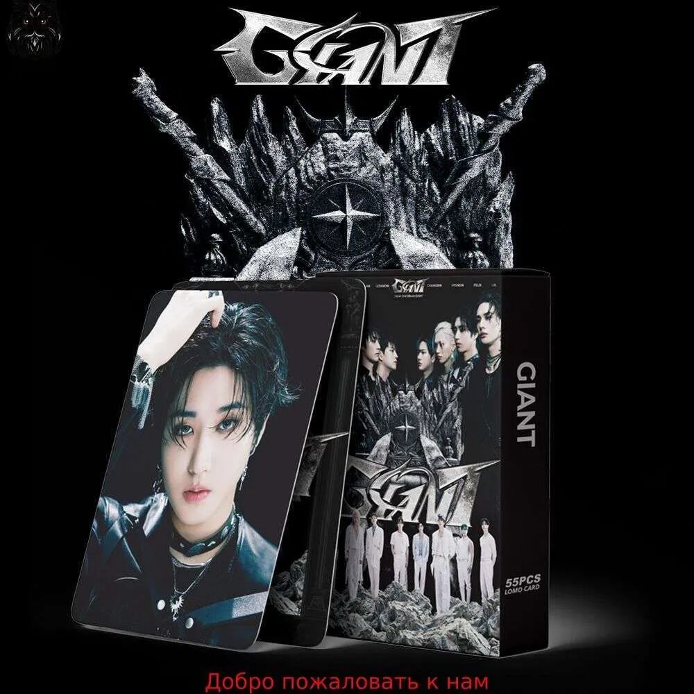 Карточки STRAY KIDS LOMO 55 шт. Гигантский альбом K-POP ATE Мини-фотокарточки STRAYKIDS 2024 SKZOO Collectors SKZ Постер-открытка для фанатов