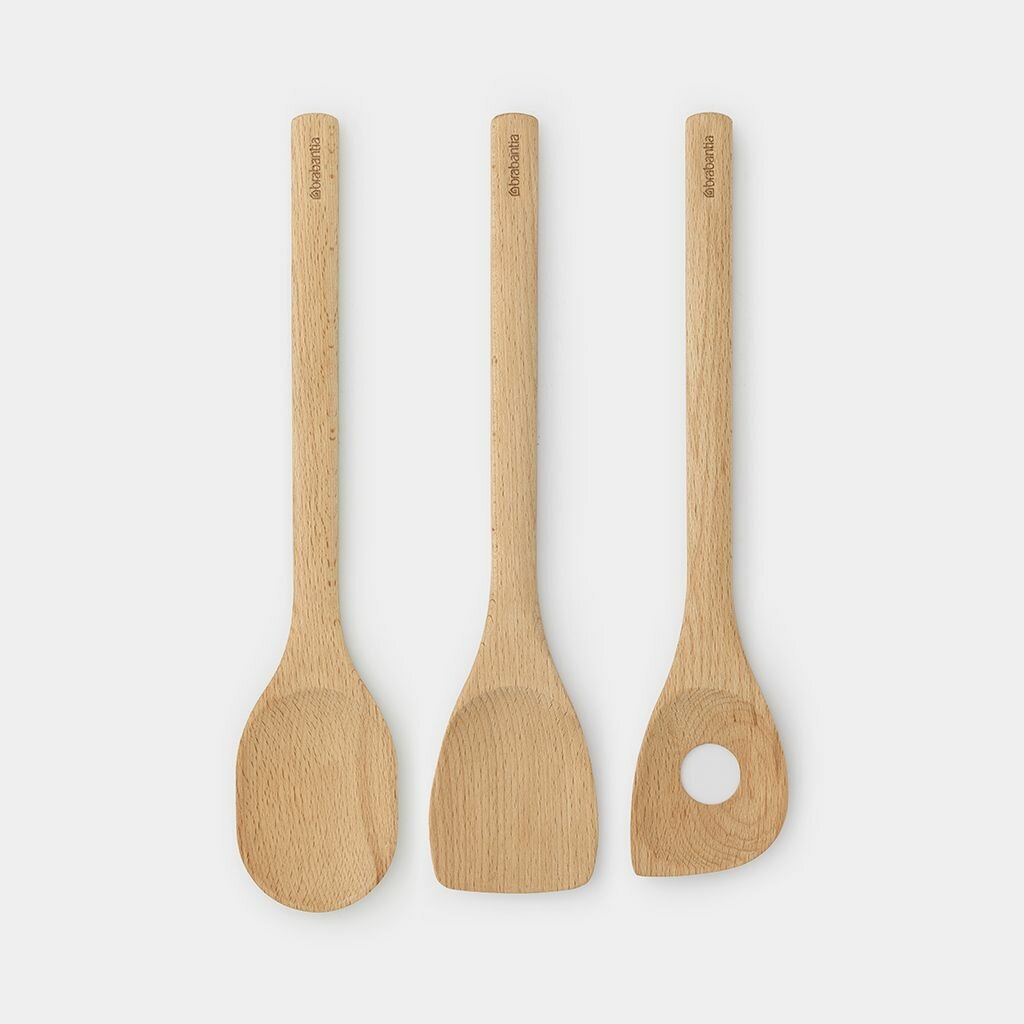 Набор деревянных кухонных принадлежностей Brabantia из 3 предметов, цвет коричневый - 260681