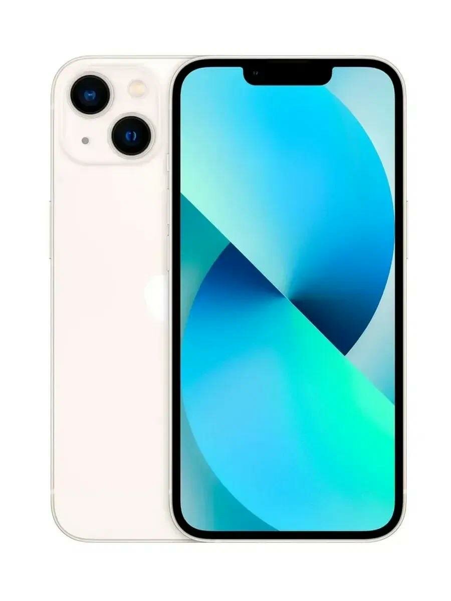 Смартфон Apple iPhone 13, 4 ГБ + 128 ГБ, белый, nano SIM+eSIM