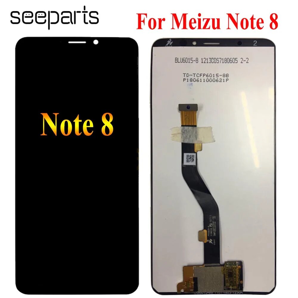 ЖК-экран Amoled для Meizu Note 8, ЖК-дисплей, дигитайзер, сменный сенсорный экран 6,0 Only LCD White