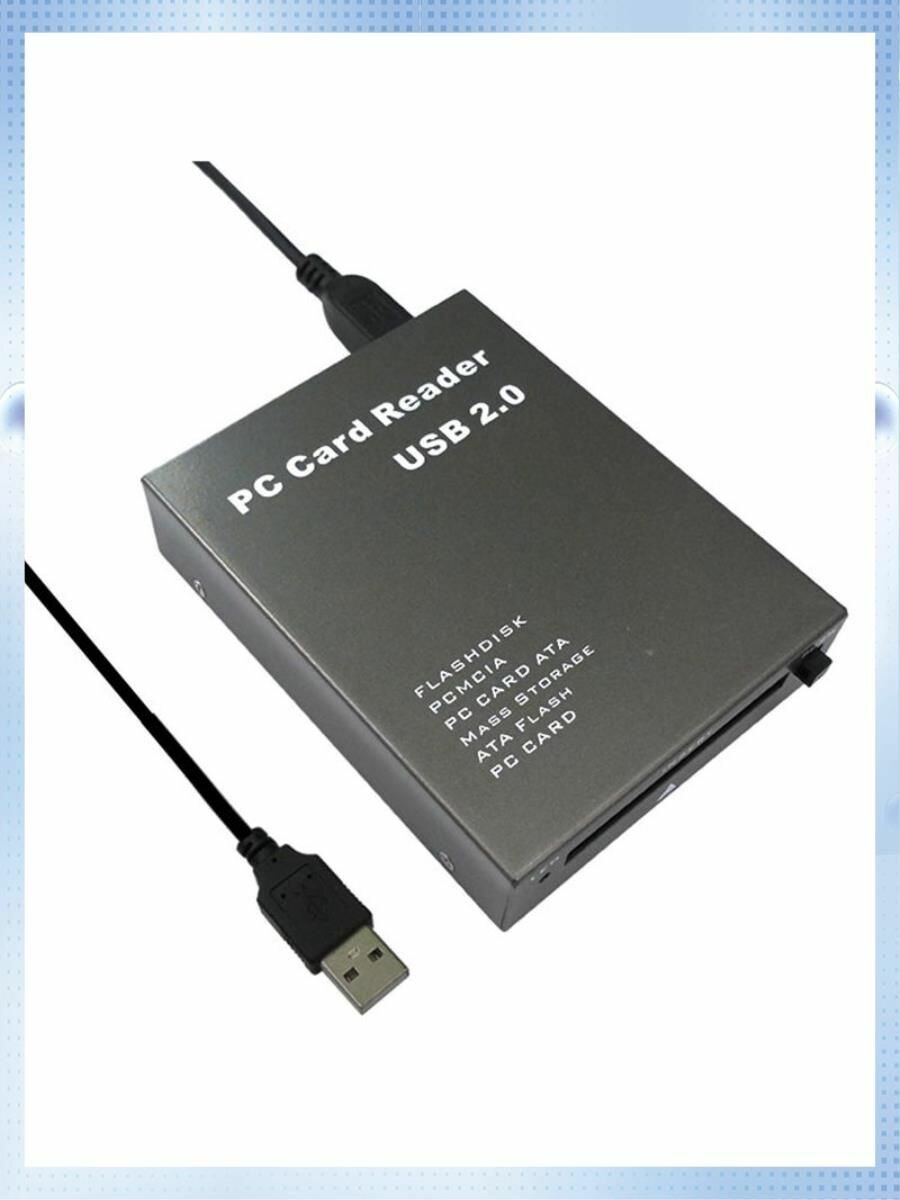 1 Шт. USB2.0 PCMCIA Кардридер PC Iron Gray USB 2.0 К ПК Адаптер Flash Disk Memory Card Reader для ноутбука для SD для флешки адаптер карт памяти