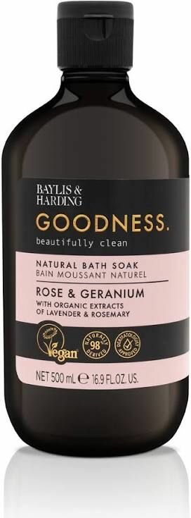 Baylis & Harding - Goodness Rose & Geranium Bath Soak Пена для ванны 500 мл