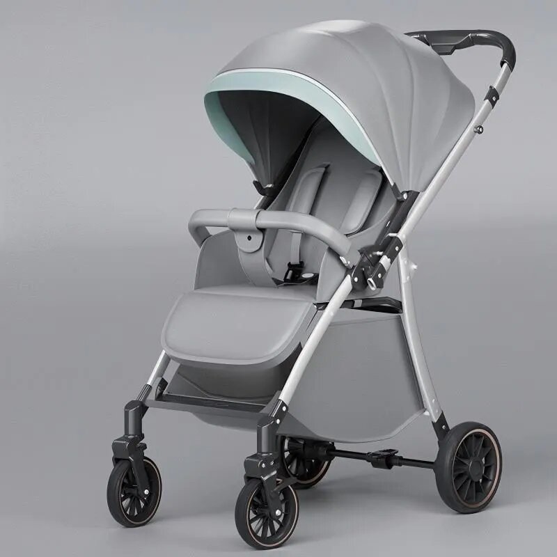 Коляска детская высокая двусторонняя, складная амортизация 0-3 лет