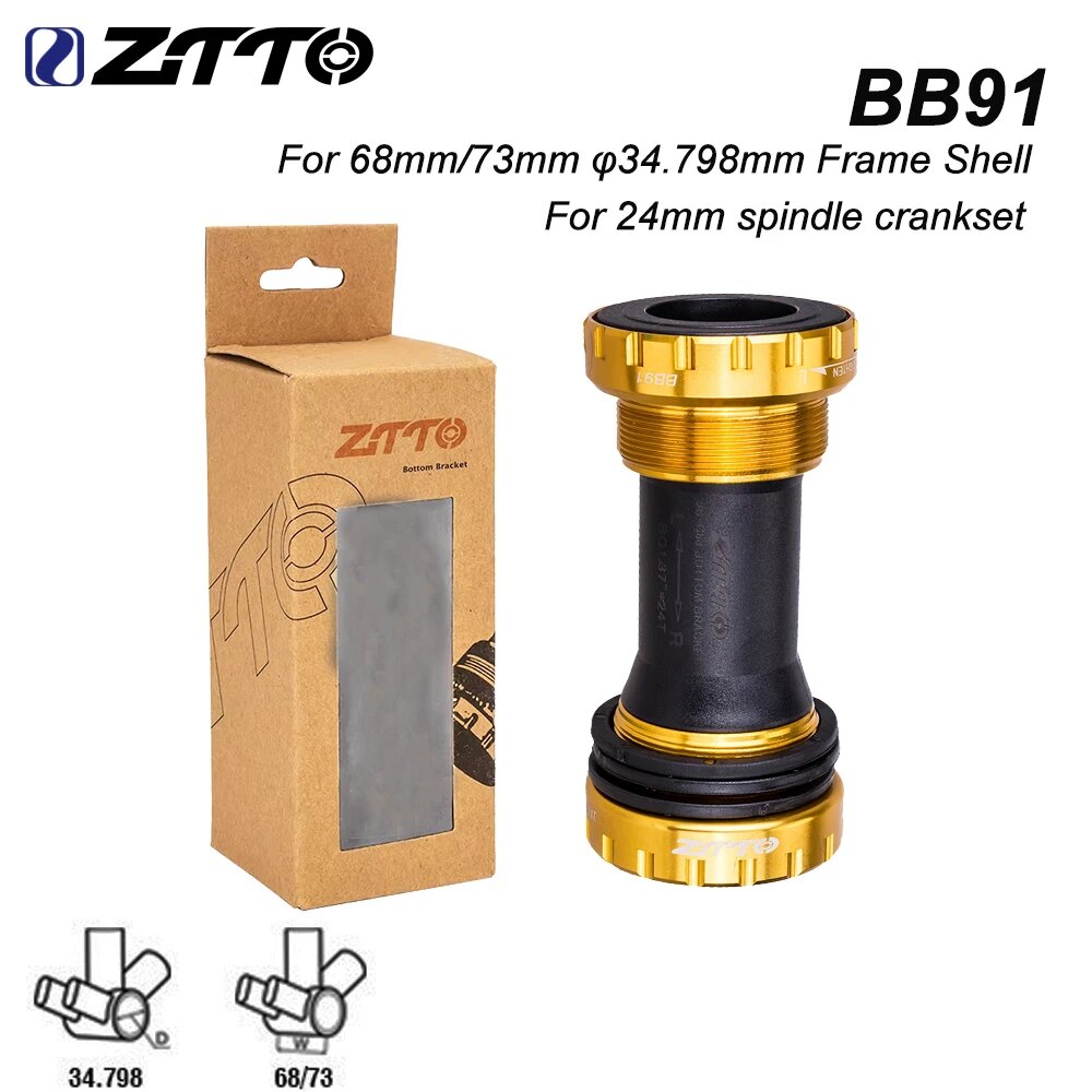 ZTTO Каретка BSA68/73 черная алюминиевый BB91 Gold