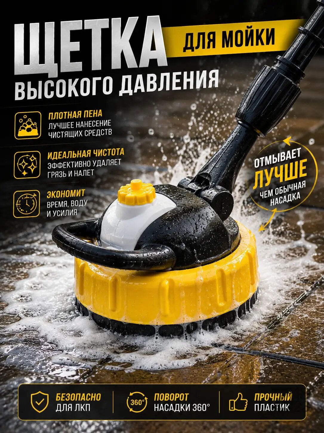 Щетка для мойки высокого давления KARCHER (Керхер), HUTER, Ресанта