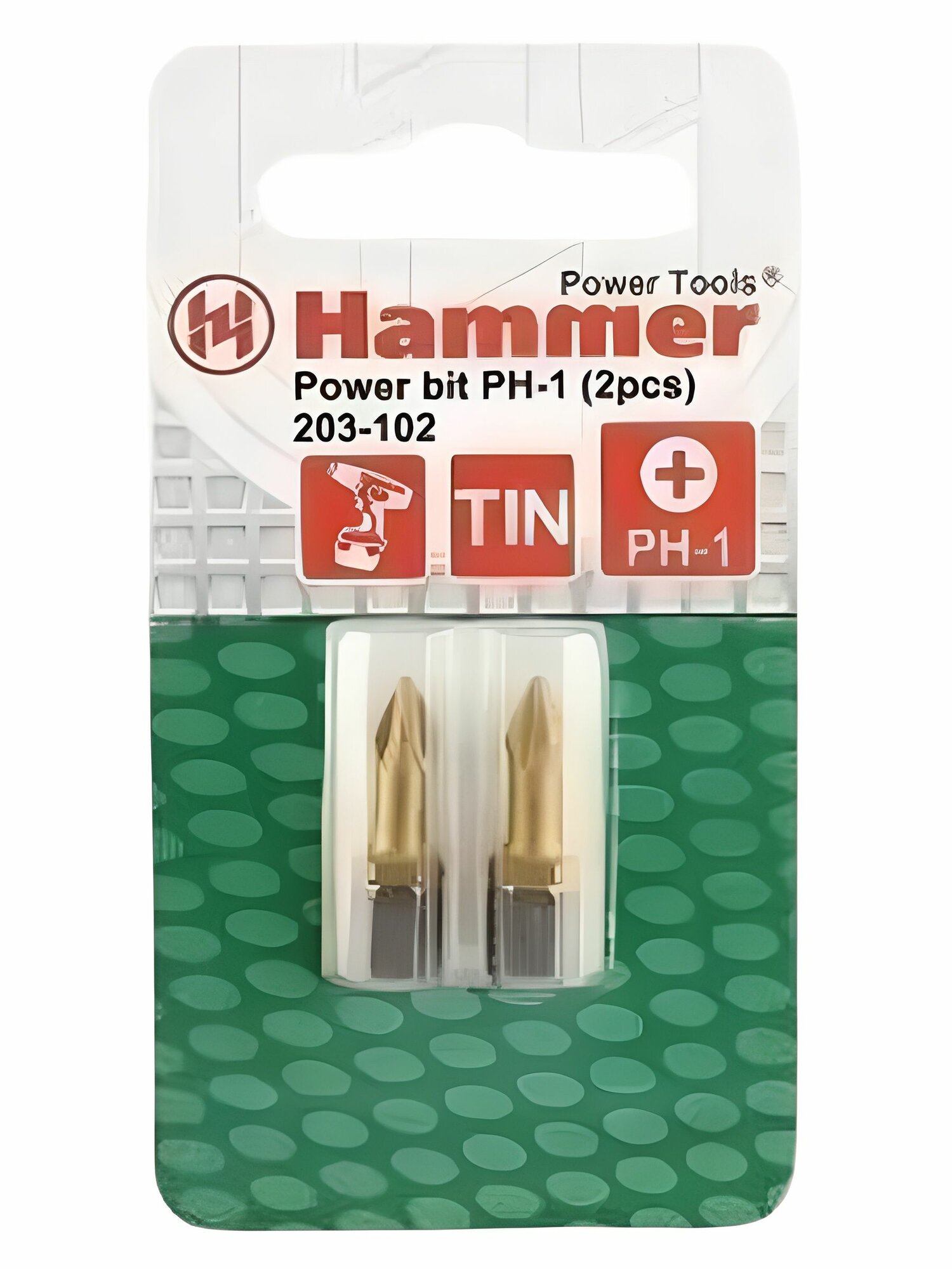 Бита Hammer 203-102 PB TiN PH1 25мм, 2шт.
