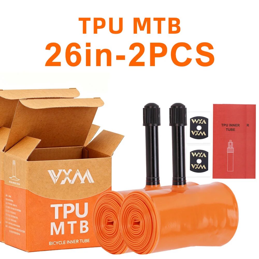 Ультралегкая велосипедная камера TPU 45/65 мм для MTB 26, 27.5, 29 дюймов 26in-2PCS