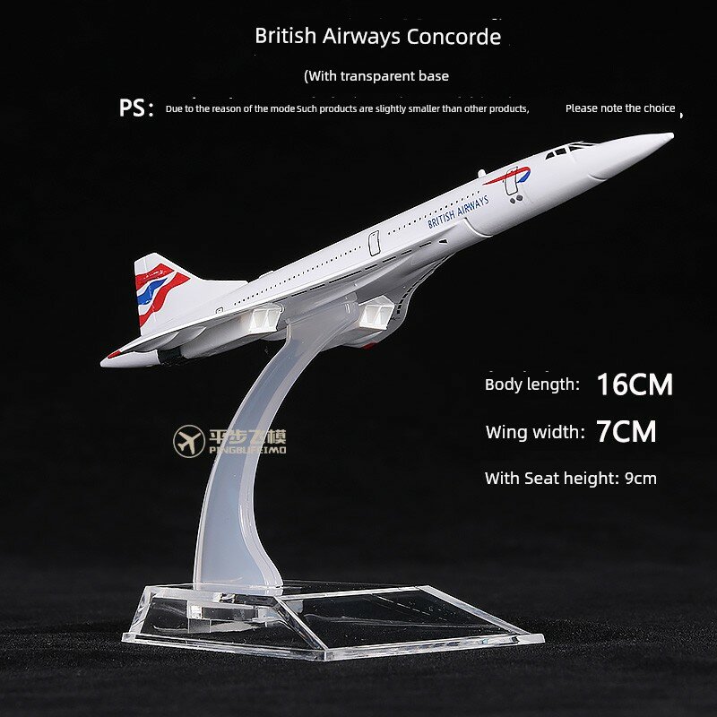 Модель самолета Конкорд авиакомпании British Airways из сплава, винтажная коллекция
