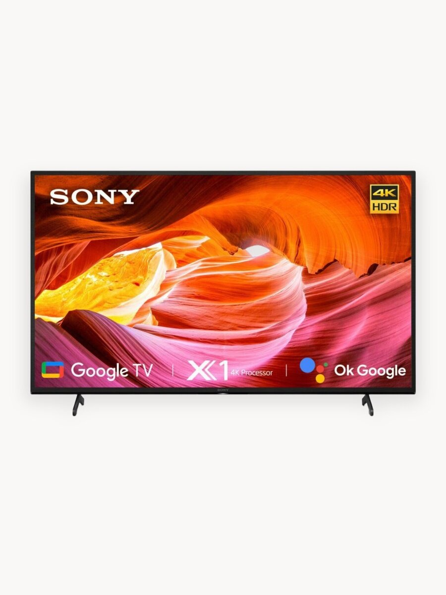 Телевизор Sony KD-65X75K, диагональ 65", разрешение 4K, частота обновления 60Гц, черный