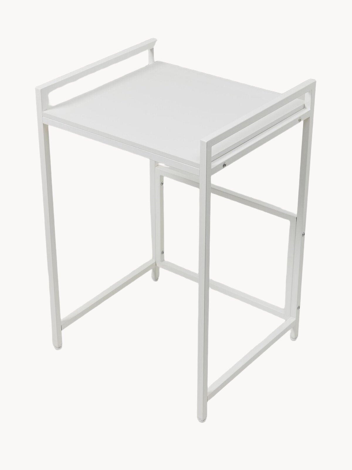 Стеллаж металлический для стиральной машины и сушильной машины напольный белый/белый глубина 50 см