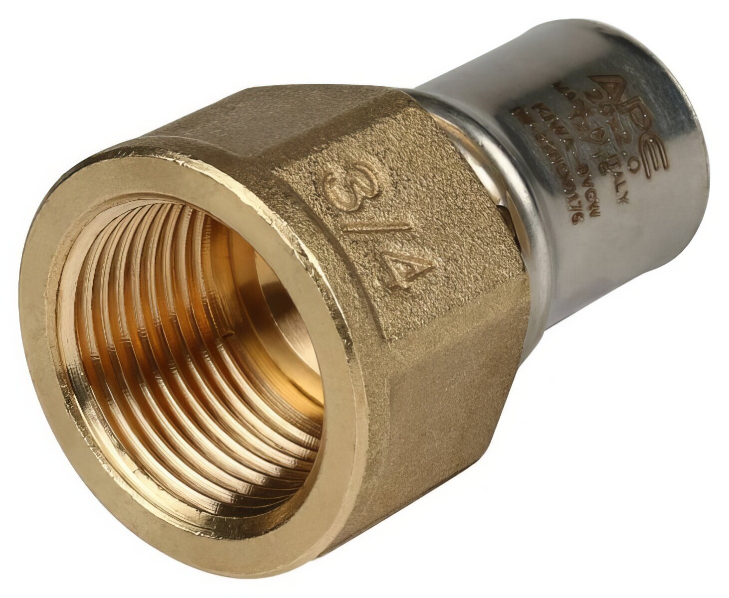 Соединитель пресс STOUT 3/4"ВРх20 латунь