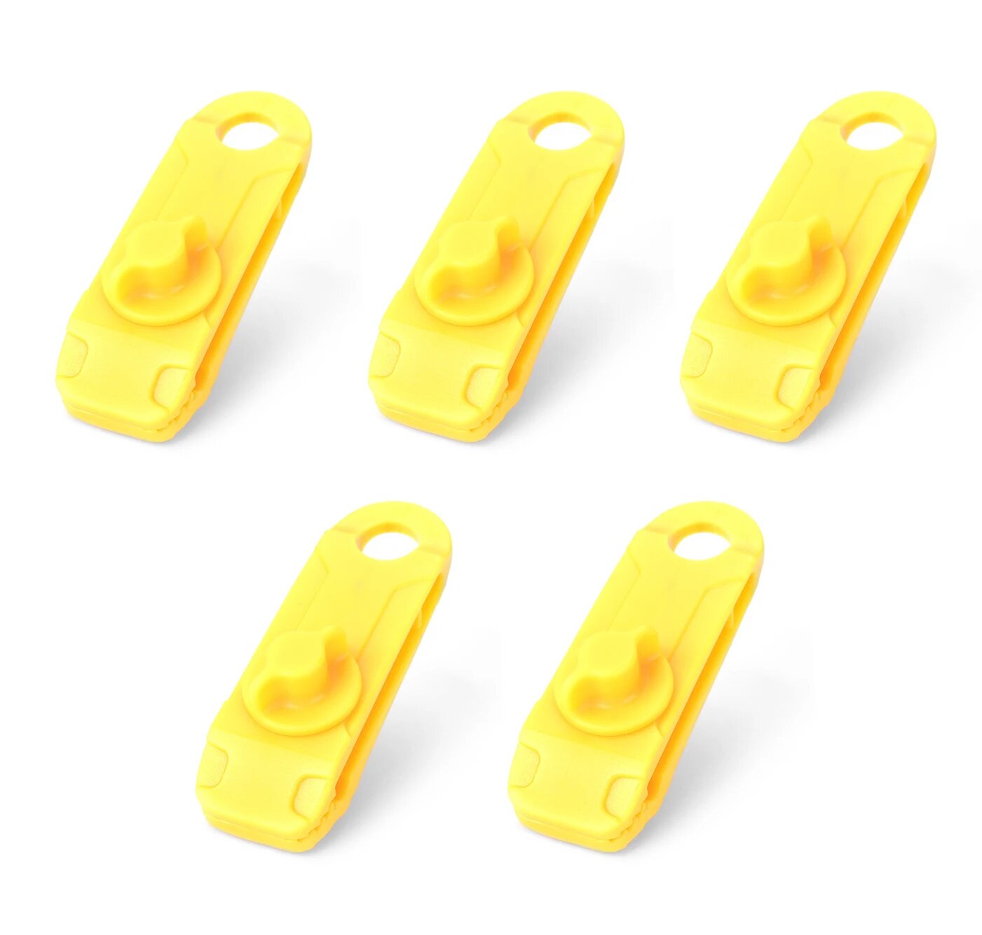 5 шт. Прочные нейлоновые зажимы для палаток Желтый, 5Pcs Yellow