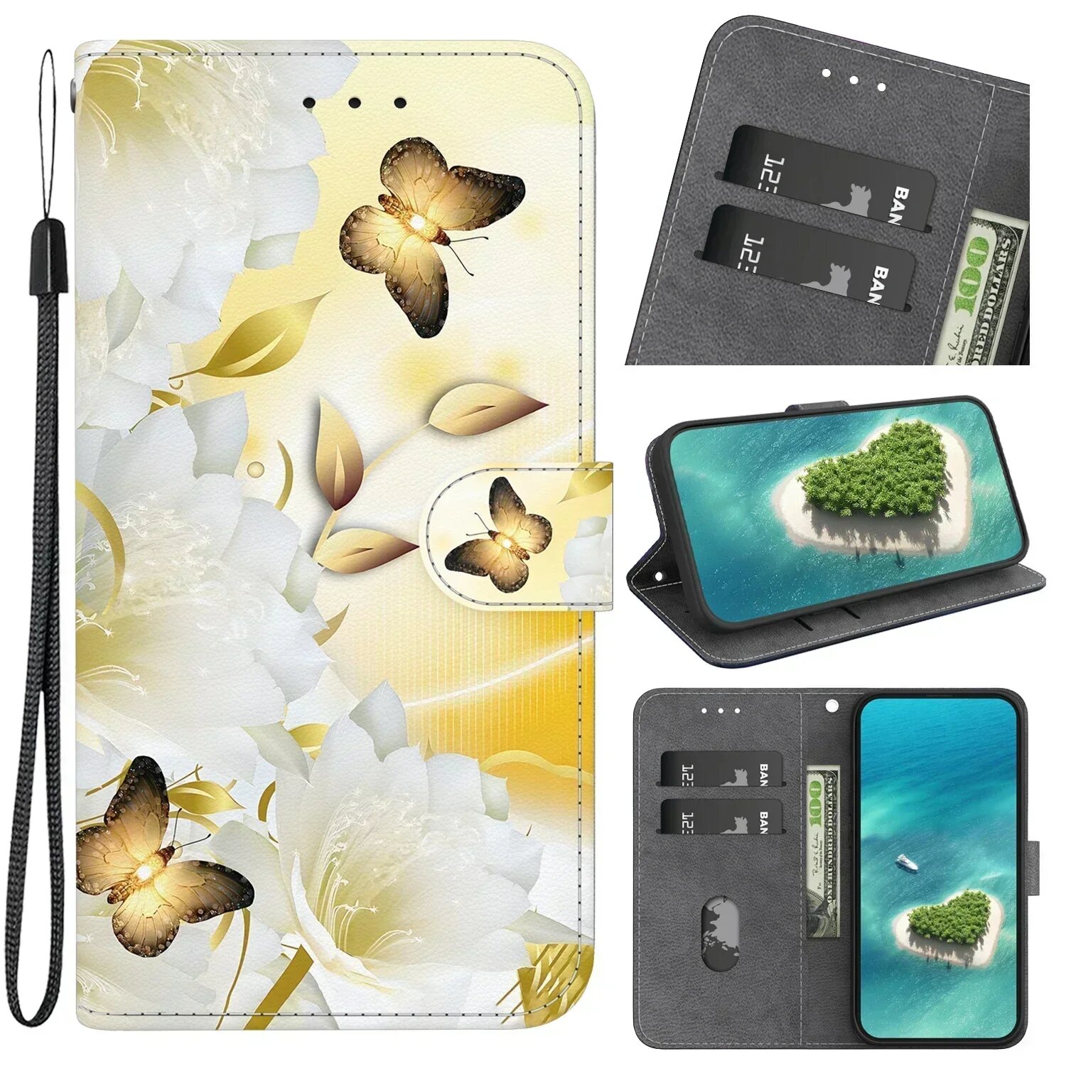 Чехол-кошелек с подставкой для OPPO A18 A17 A16K A15 A12E A5 A9 2020 A8 A7 A31 CH11, OPPO A17-A17K