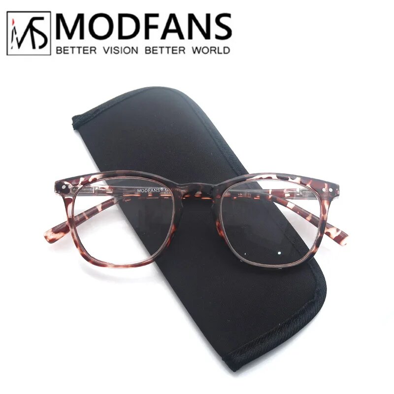 MODFANS очки для чтения Shiny Dark demi, Коричневый, +200