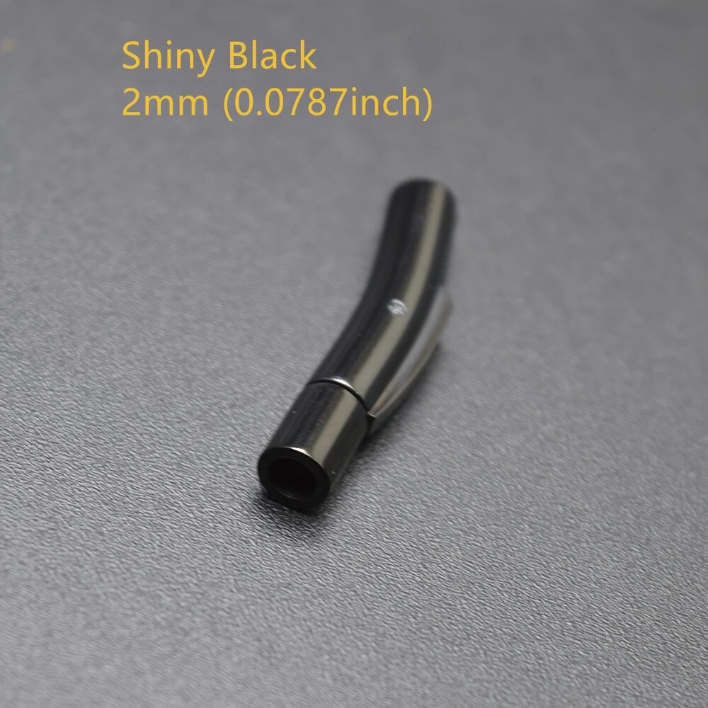 Черные байонетные застежки 2mm shiny black