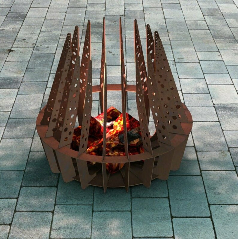 Очаг, чаша для костра, Костровая чаша, Жаровня для улицы Модель 1 - огнеупорная краска