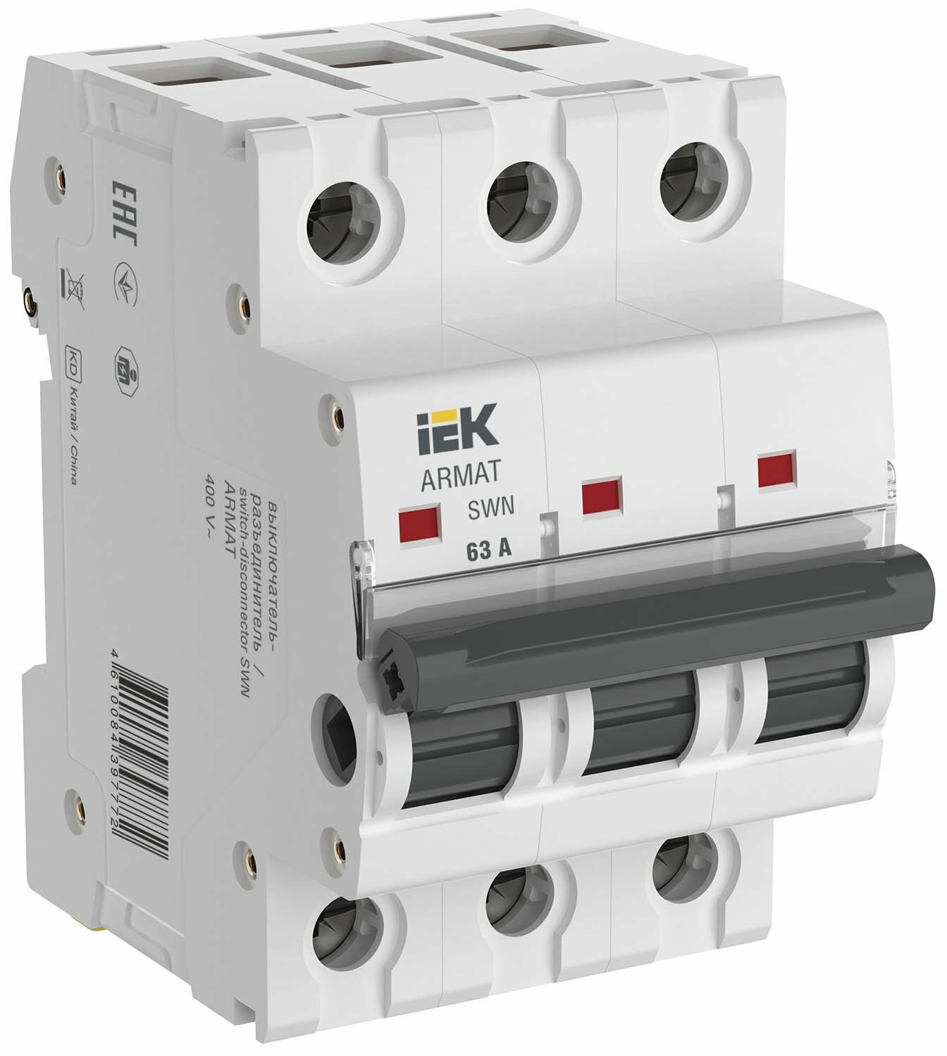 IEK ARMAT Выключатель нагрузки SWN 3P 63А, AR-SWN-3-063