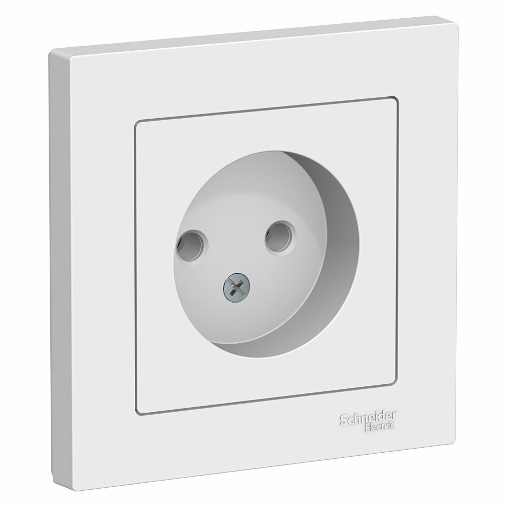 AtlasDesign Бел Розетка б/з, 16А, в сборе, Systeme Electric, ATN000140